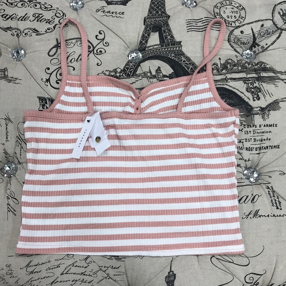 Topshop | Tops | Topshop Stripe Crop Tank | Poshmark